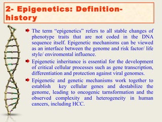 Epigenetic Changes in Hepatocellular Carcinoma (HCC) . | PPT