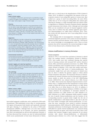 Epigenetic memory the lamarckian brain embj.201387637.full