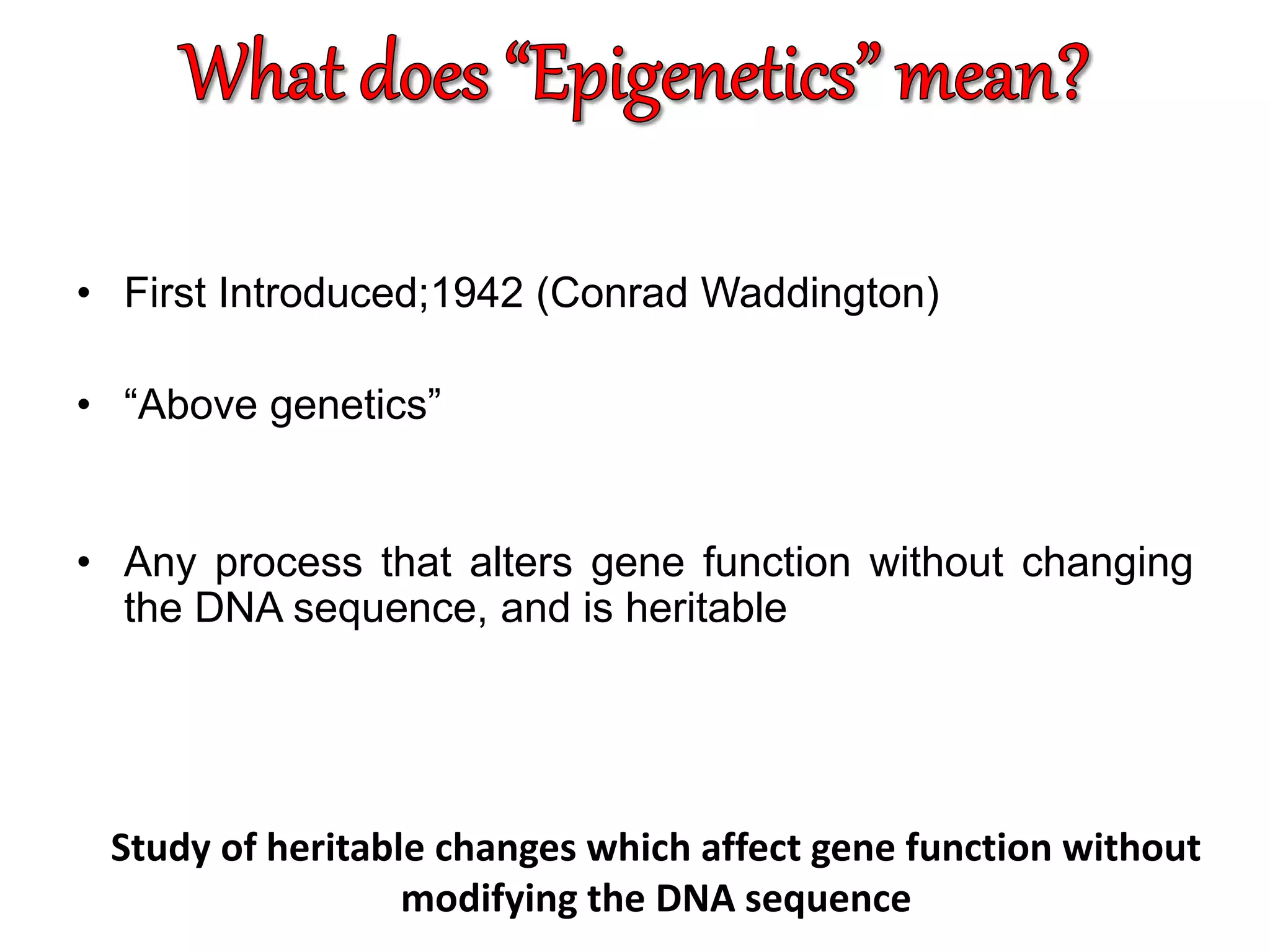 Epigenetics- Transcription regulation of gene expression | PPTX