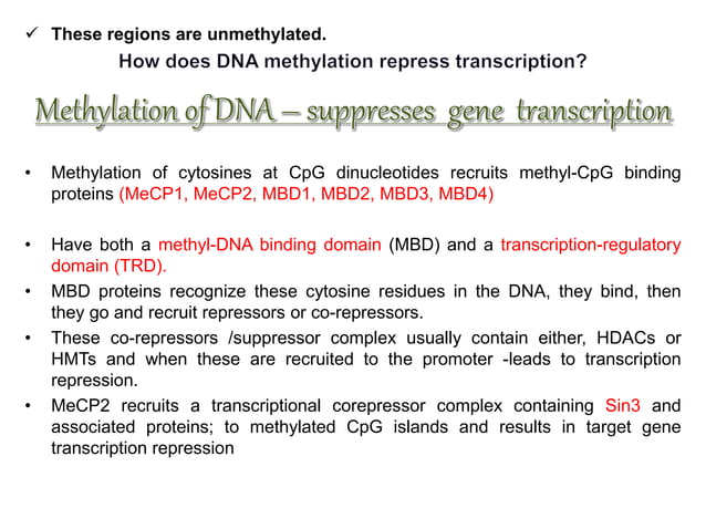 Epigenetics- Transcription regulation of gene expression | PPTX