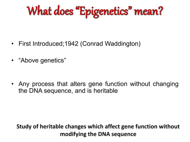 Epigenetics- Transcription regulation of gene expression | PPTX