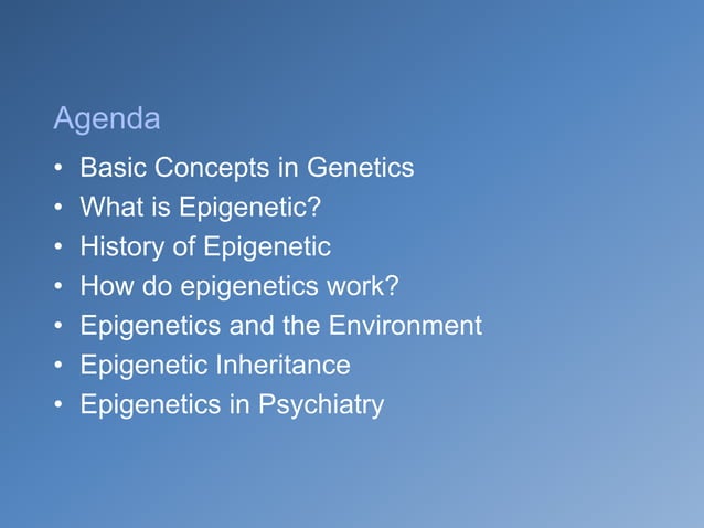 Epigenetics | PPSX