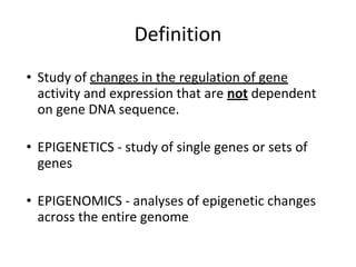 Epigenetics | PDF | Genetics | Science