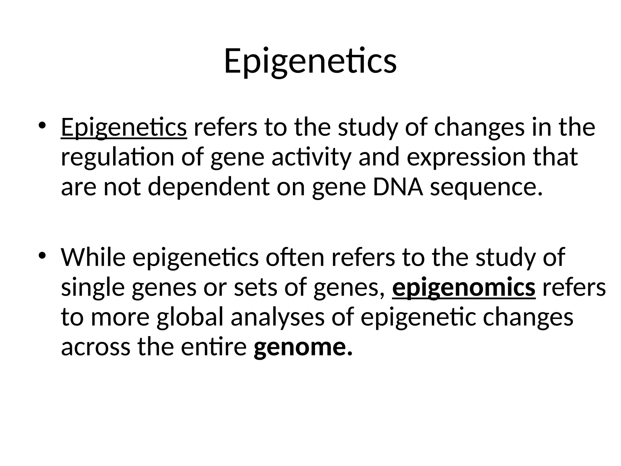 Epigenetics and its role in cancer biology | PPTX