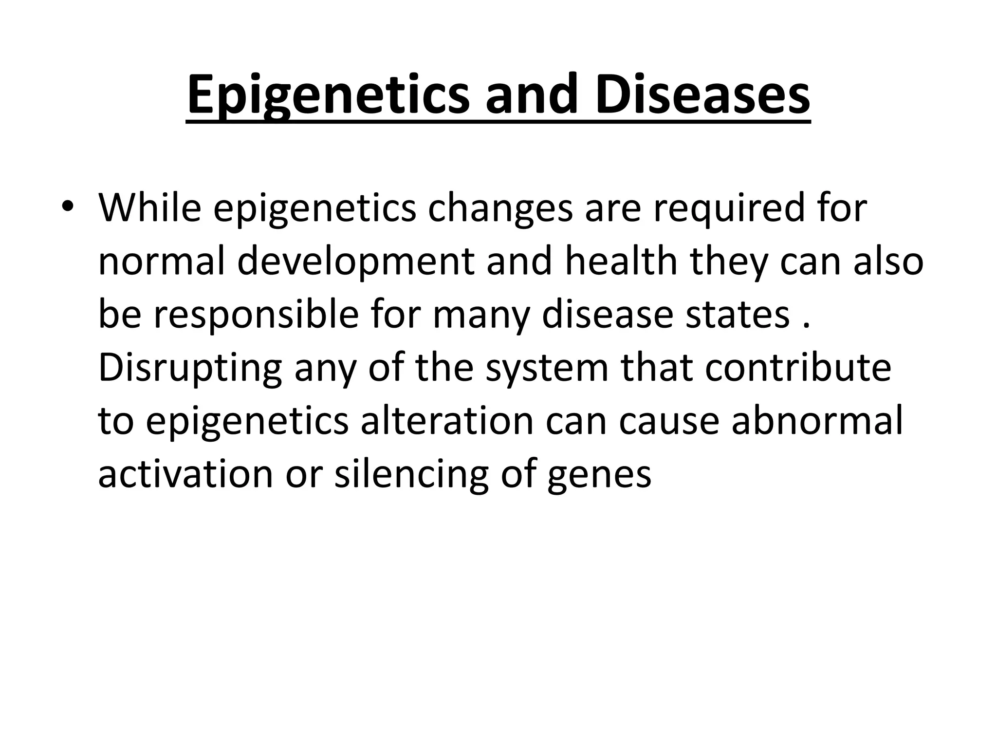 Epigenetics and The Molecular Mechanisms | PPTX | Genetics | Science