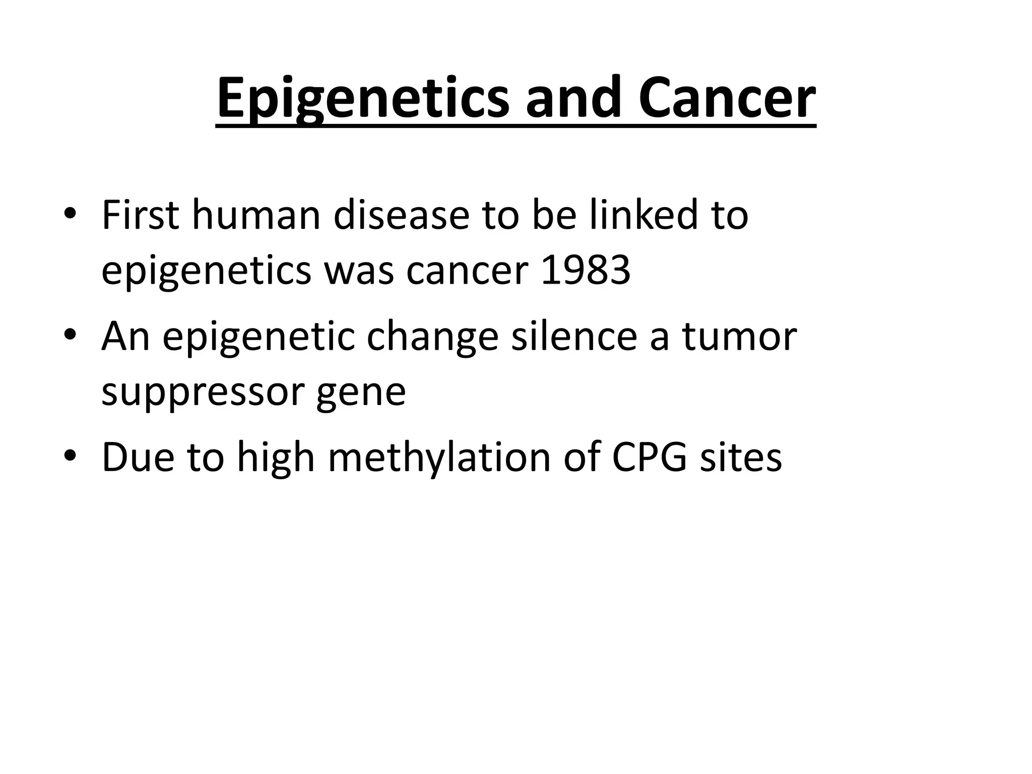 Epigenetics and The Molecular Mechanisms | PPTX | Genetics | Science