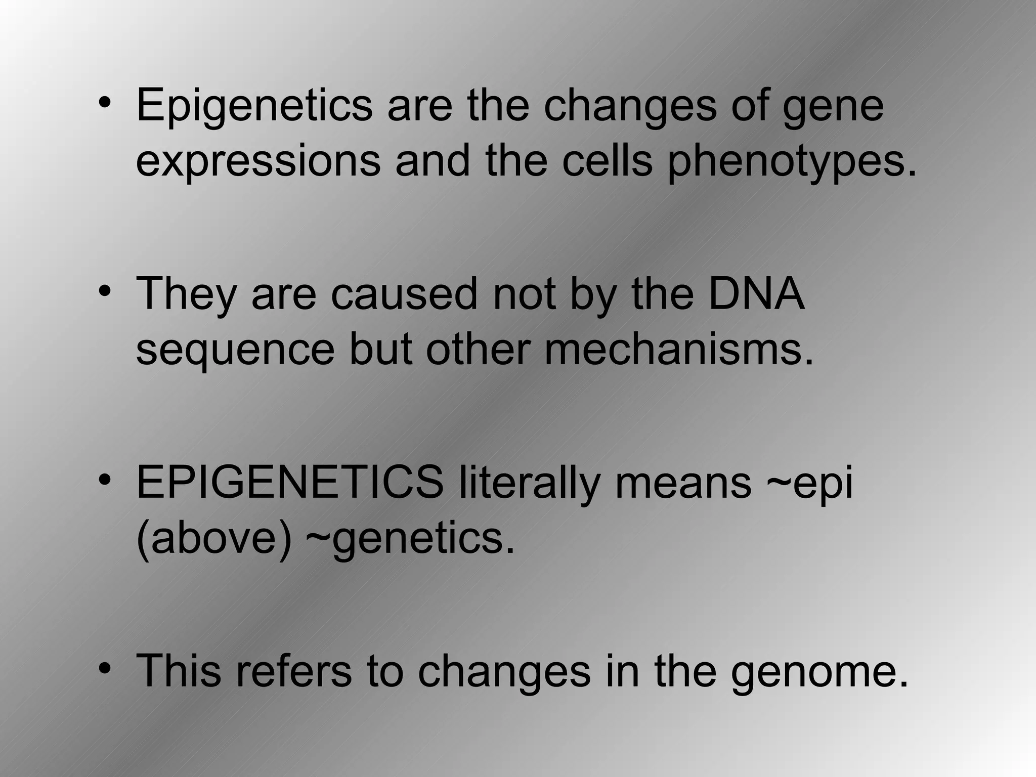 Epigenetics bio proj | PPT