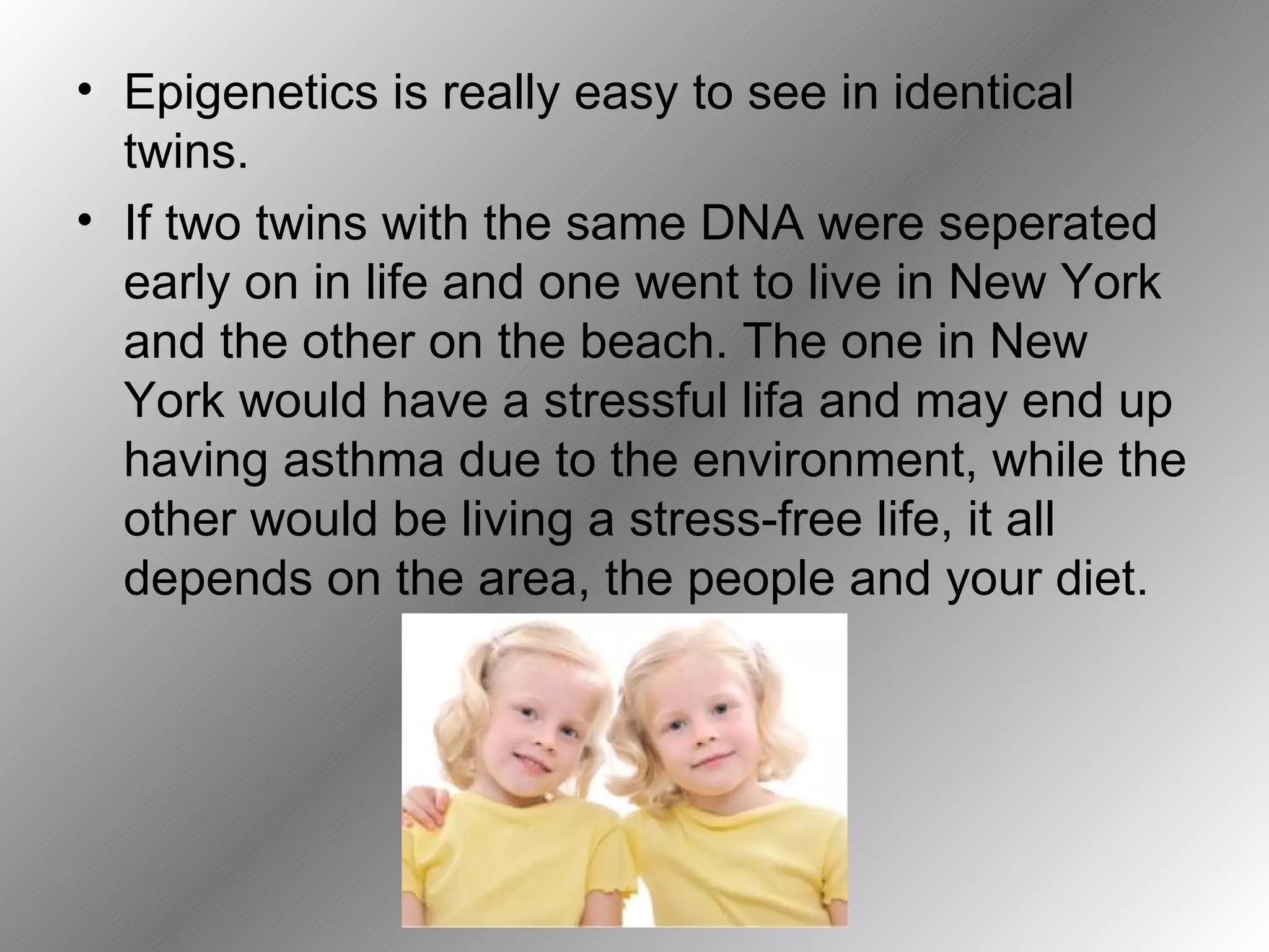 Epigenetics bio proj | PPT