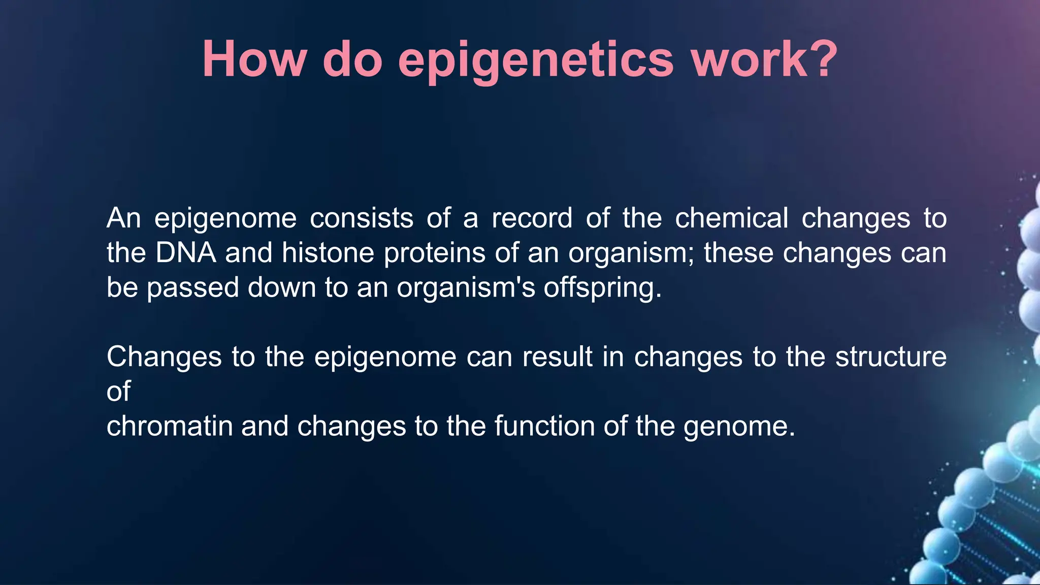 Epigenetics by Dr.Chandan, how epigenetic changes influence embryos | PPTX