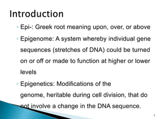 Epigenetics by sachin | PPTX | Genetics | Science