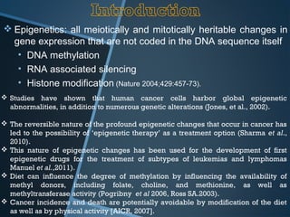 Epigenetics diet and cancer | PPT