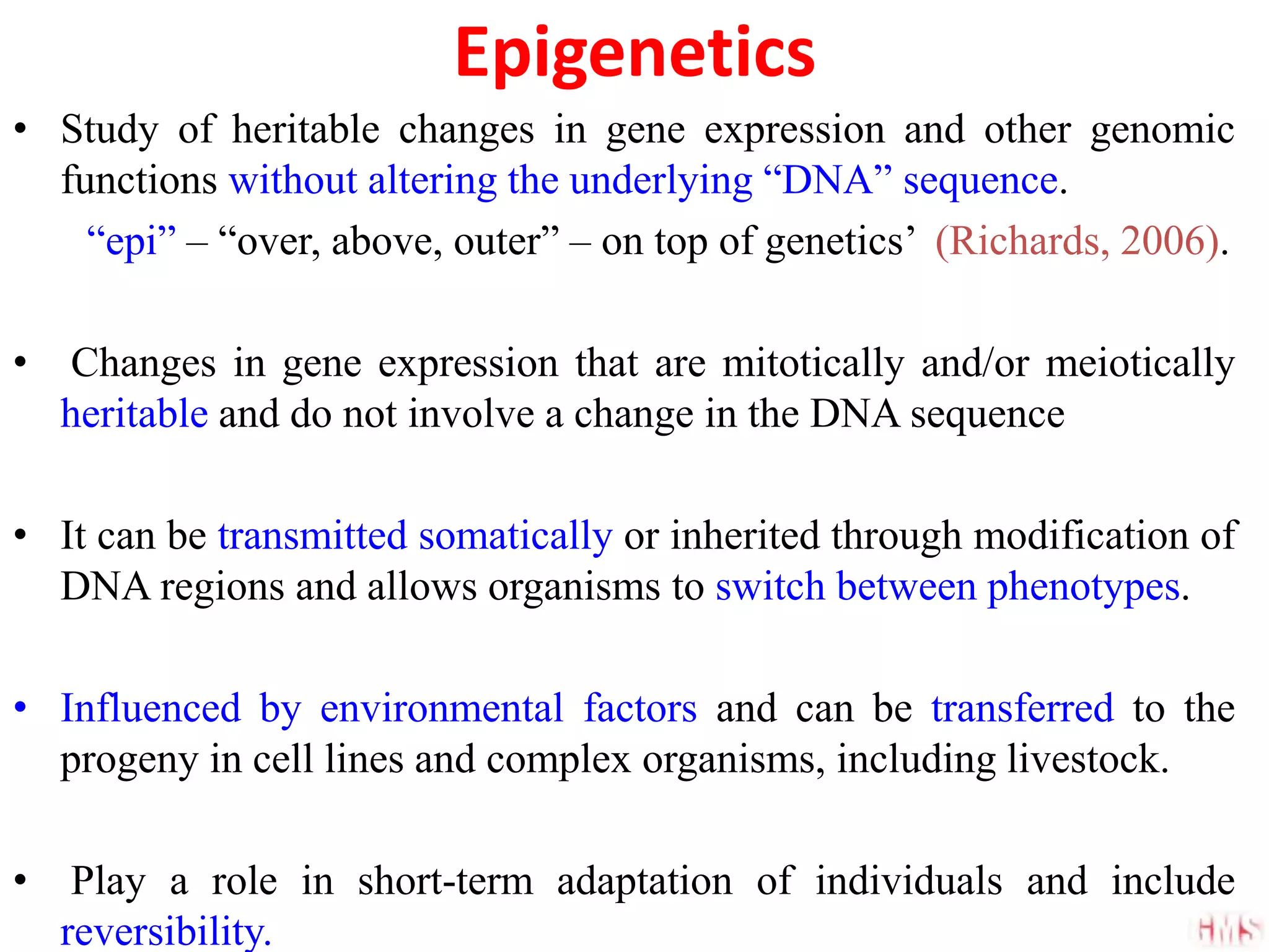 Epigenetics importance in livestock breeding and production | PPSX ...
