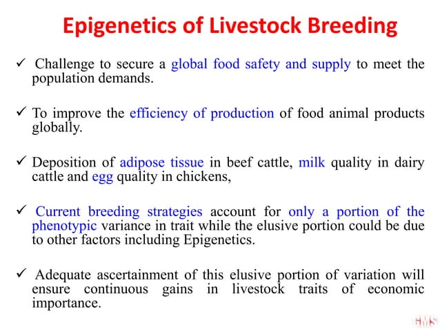 Epigenetics importance in livestock breeding and production | PPSX