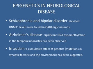 Epigenetics in human diseases | PPTX