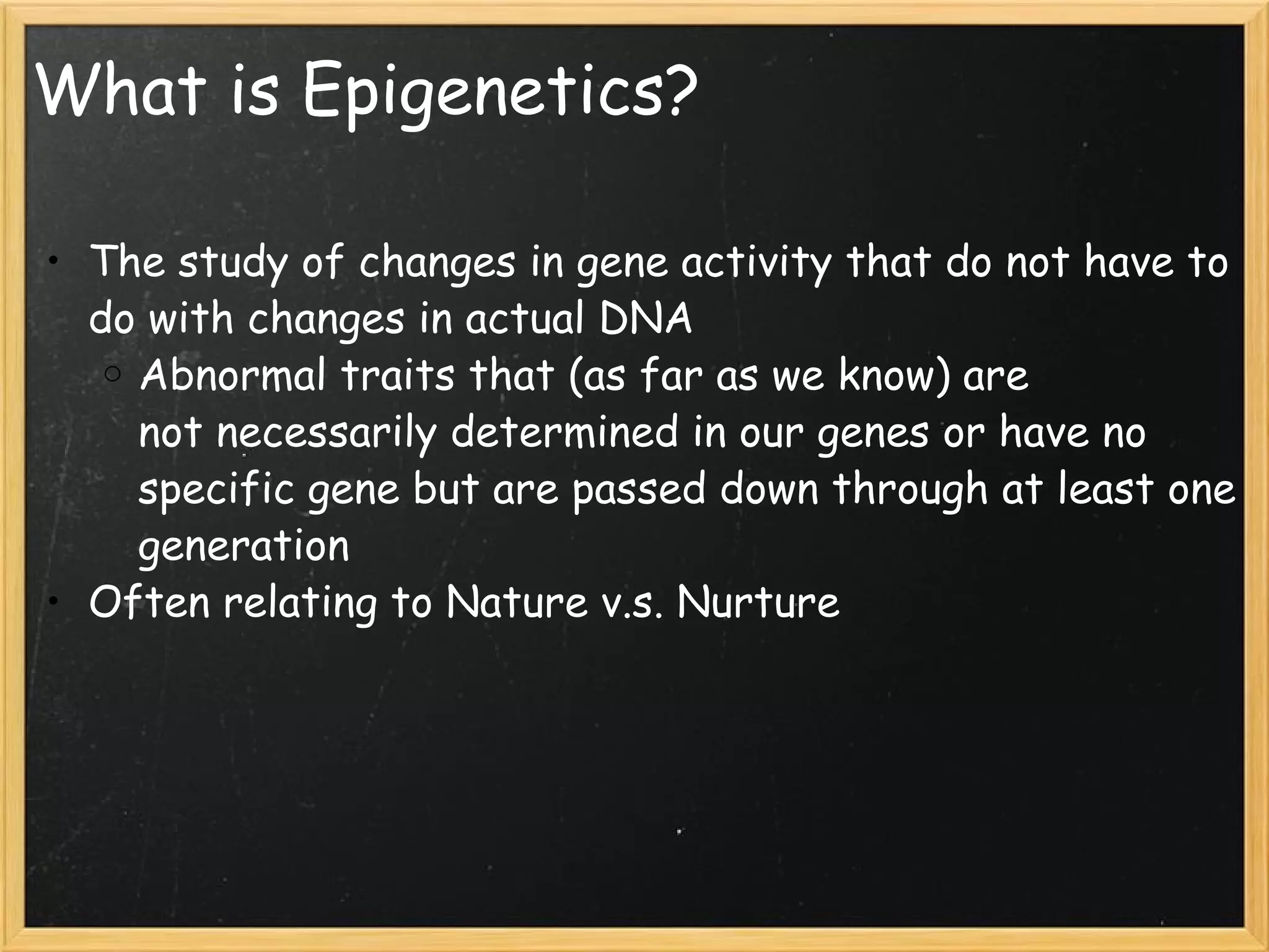 Epigenetics presentation | PPT