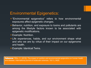 Epigenetics presentation | PPTX