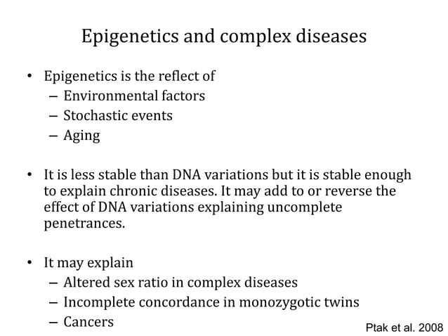 Epigenetics role in diseases | PPTX