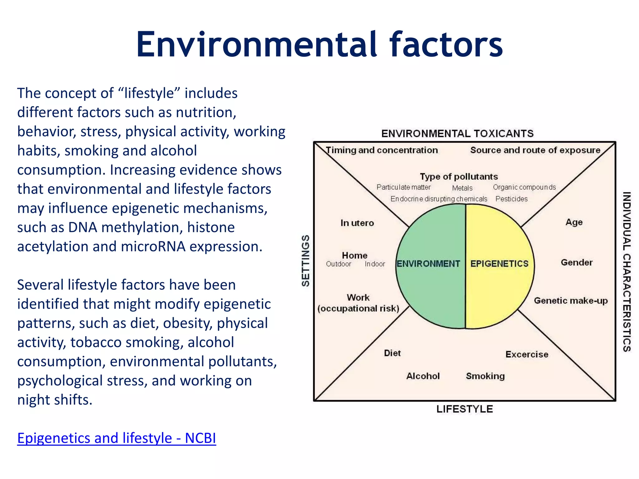 Epigenetics, the microbiome and the environment | PPTX