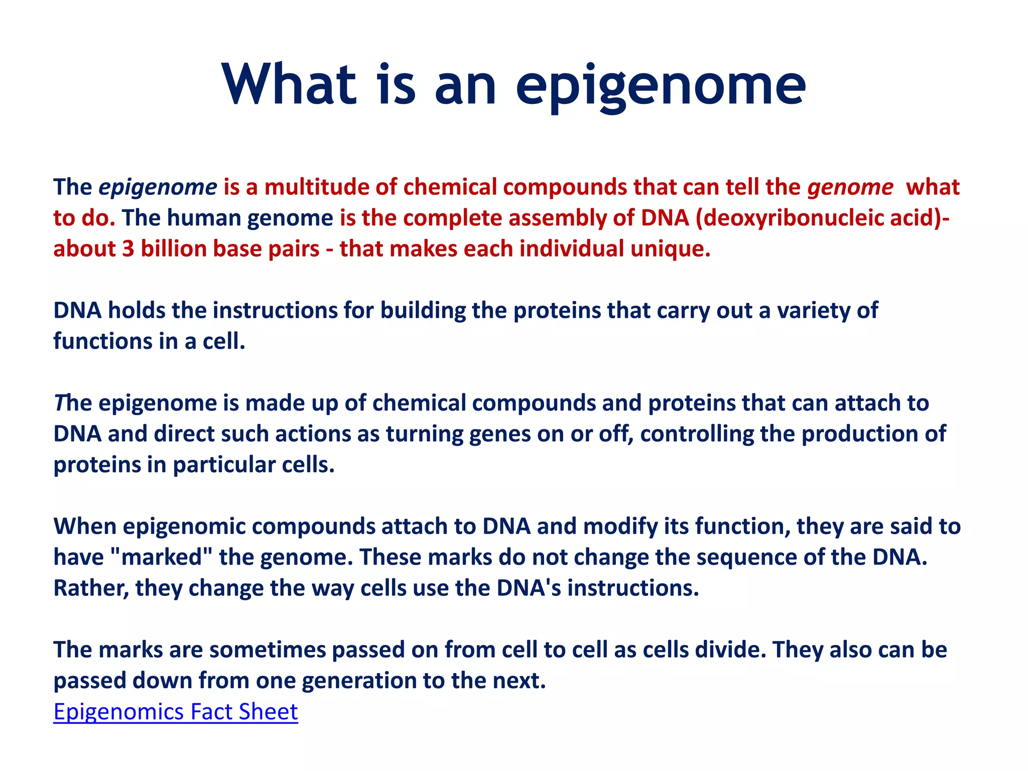 Epigenetics, the microbiome and the environment | PPTX