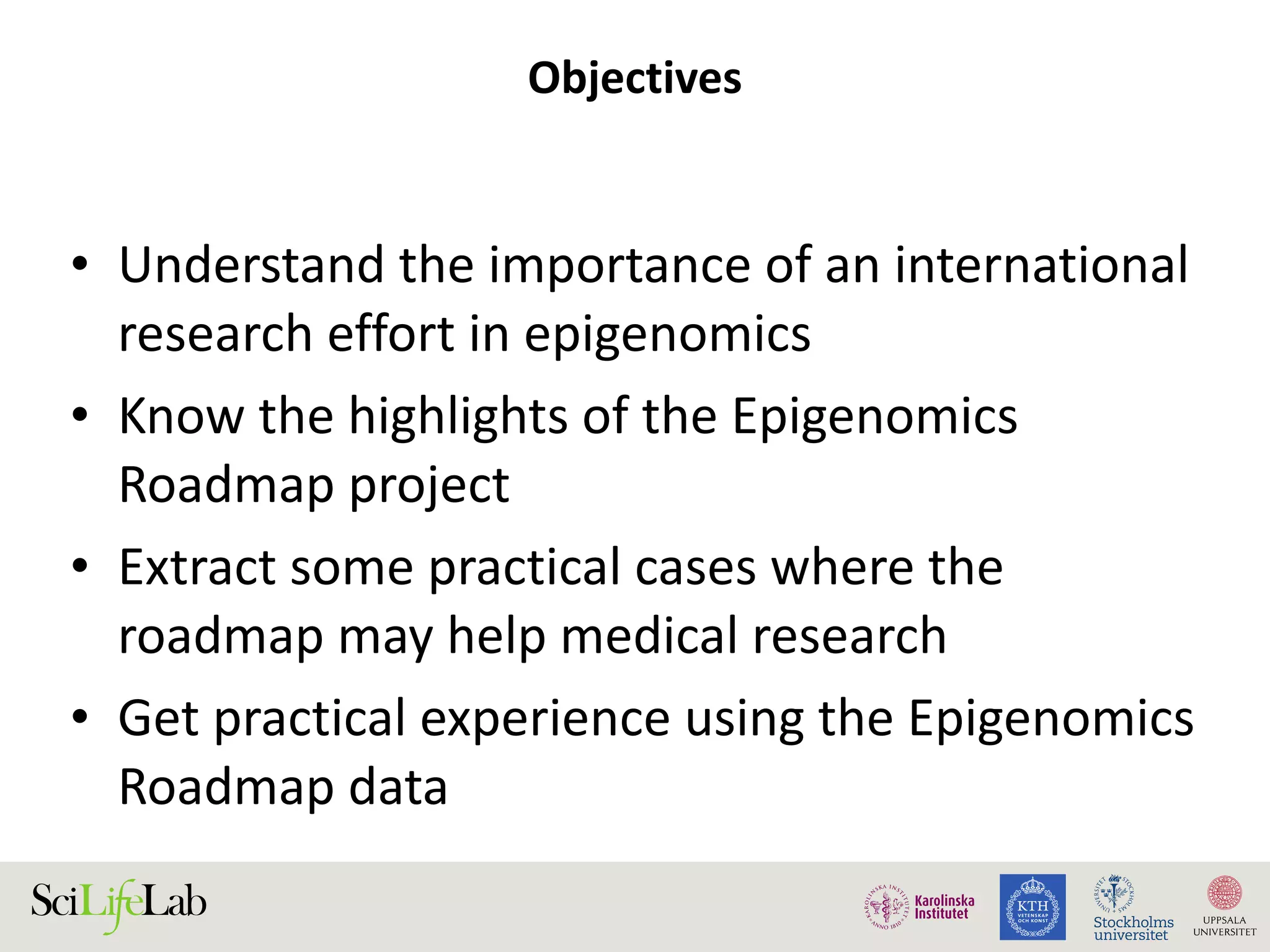Epigenome roadmap ge-mvt2016-amb.slideshare | PDF