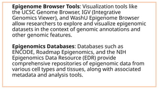 presentation on epigenomics , and technologies in epigenomics | PPTX ...