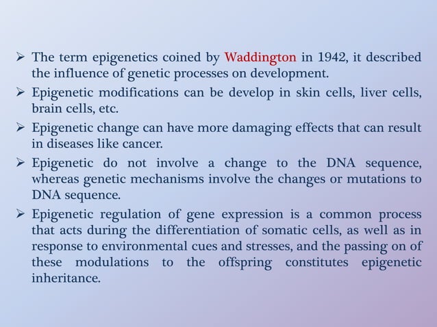 Epigentics | PPTX | Genetics | Science