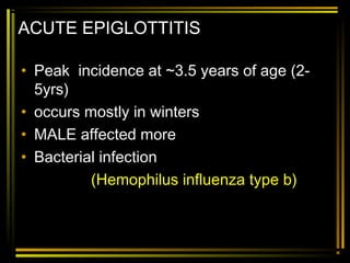 Epiglotitis , ALTB. Final year MBBS Lecture | PPT