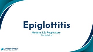 epiglottitis nursing care and medication | PDF