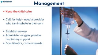 epiglottitis nursing care and medication | PDF