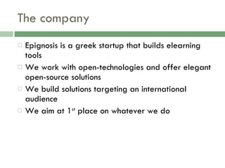 Epignosis Description2 | PPT | Business | Business and Finance