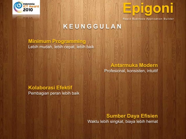 Epigoni: Rapid Business Application Builder | PPTX