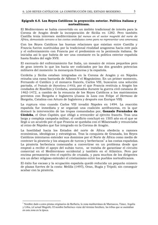 Epígrafes tema 6 los Reyes Católicos y la construcción del estado ...