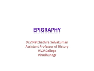 Epigraphy | PPTX
