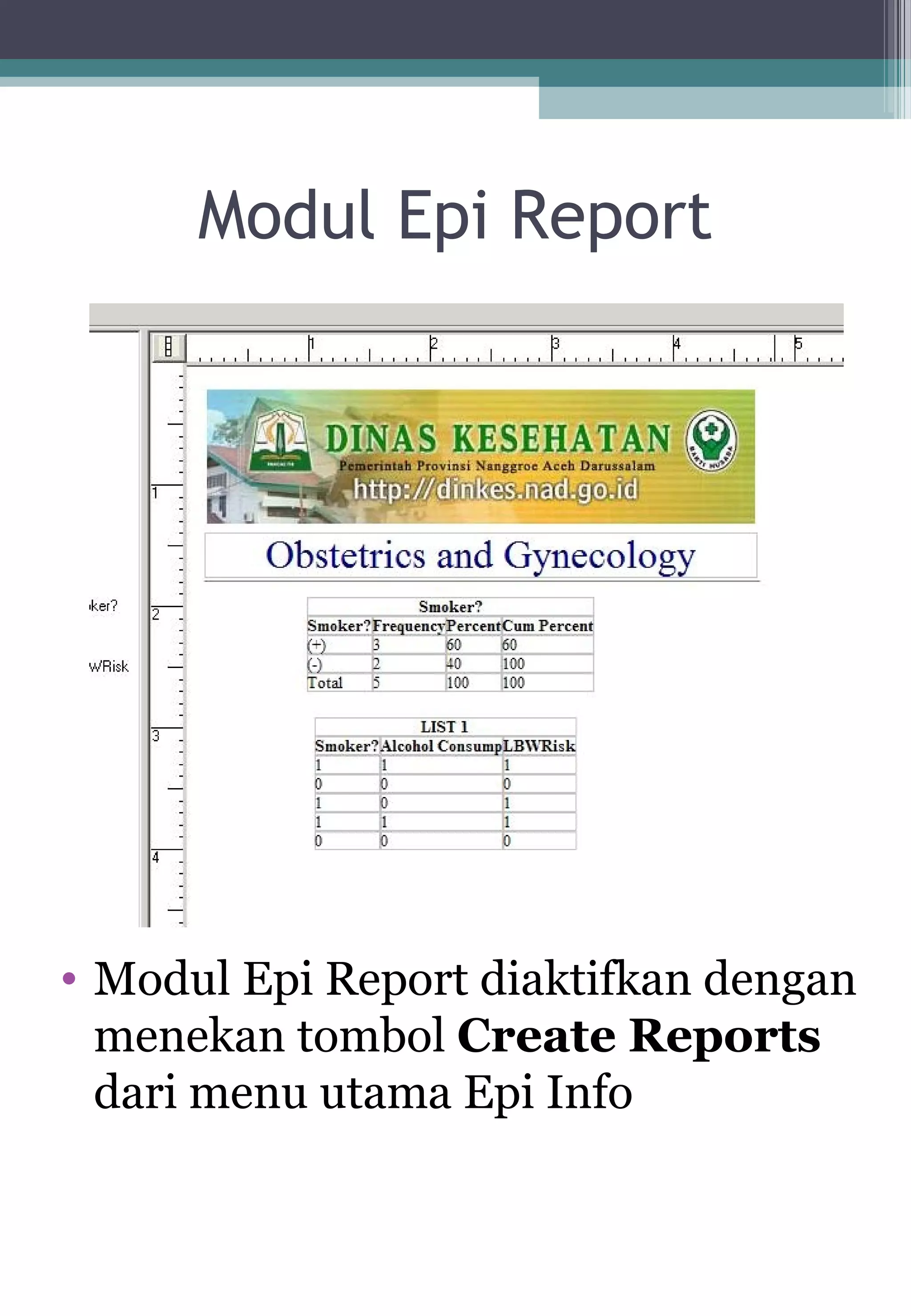 Epiinfo | PDF