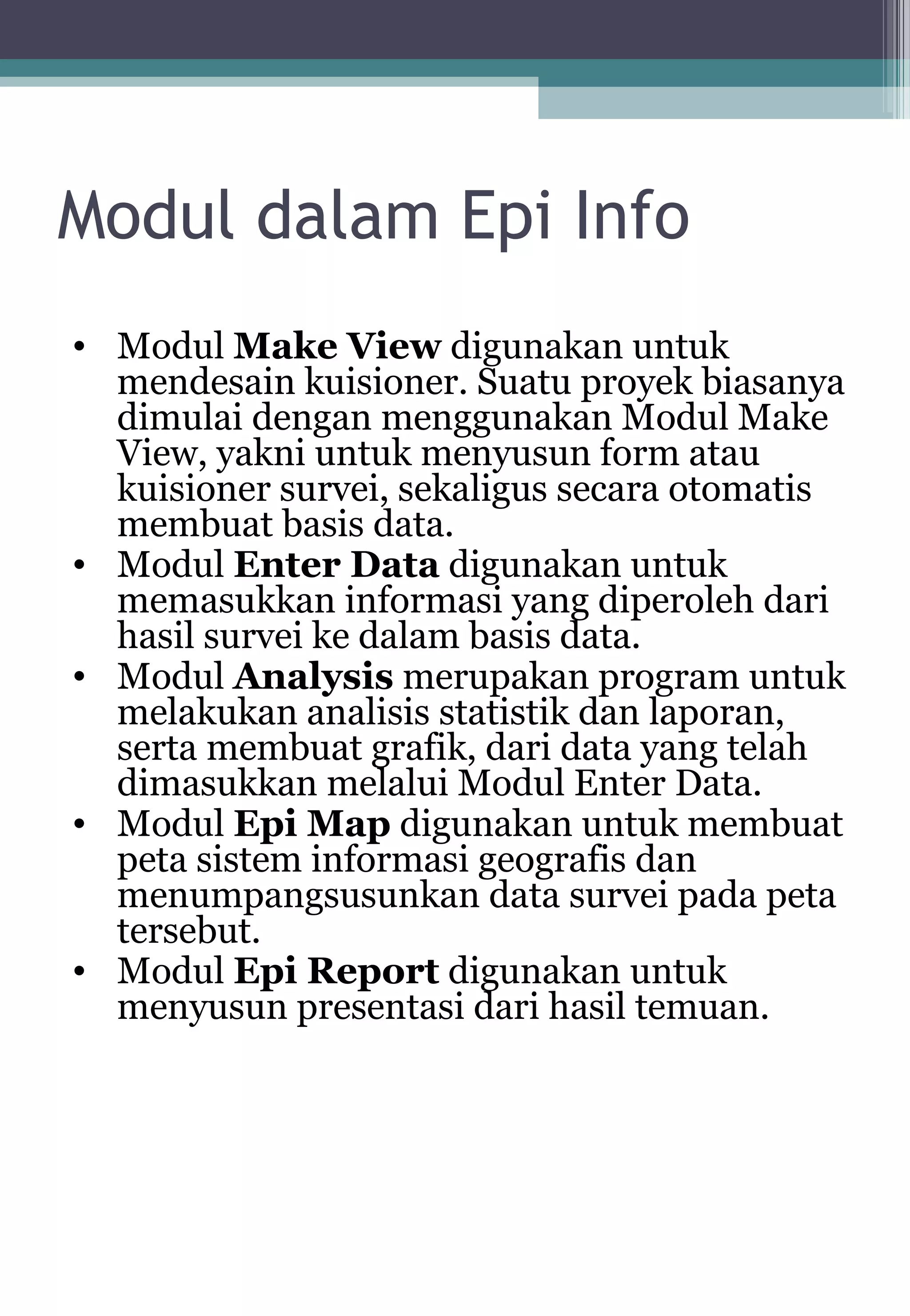 Epiinfo | PDF