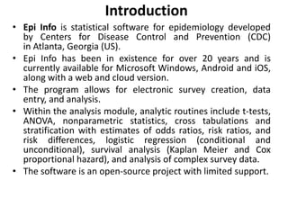 Epi Info- An Statistical Software | PPTX