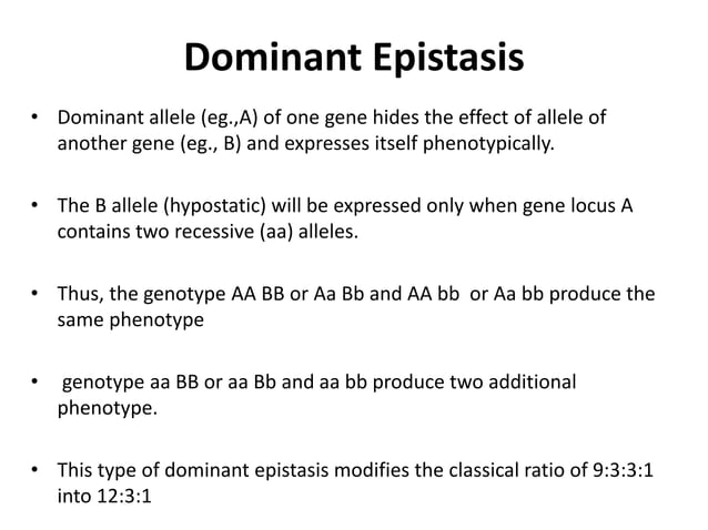 Epistasis and its different types | PPTX