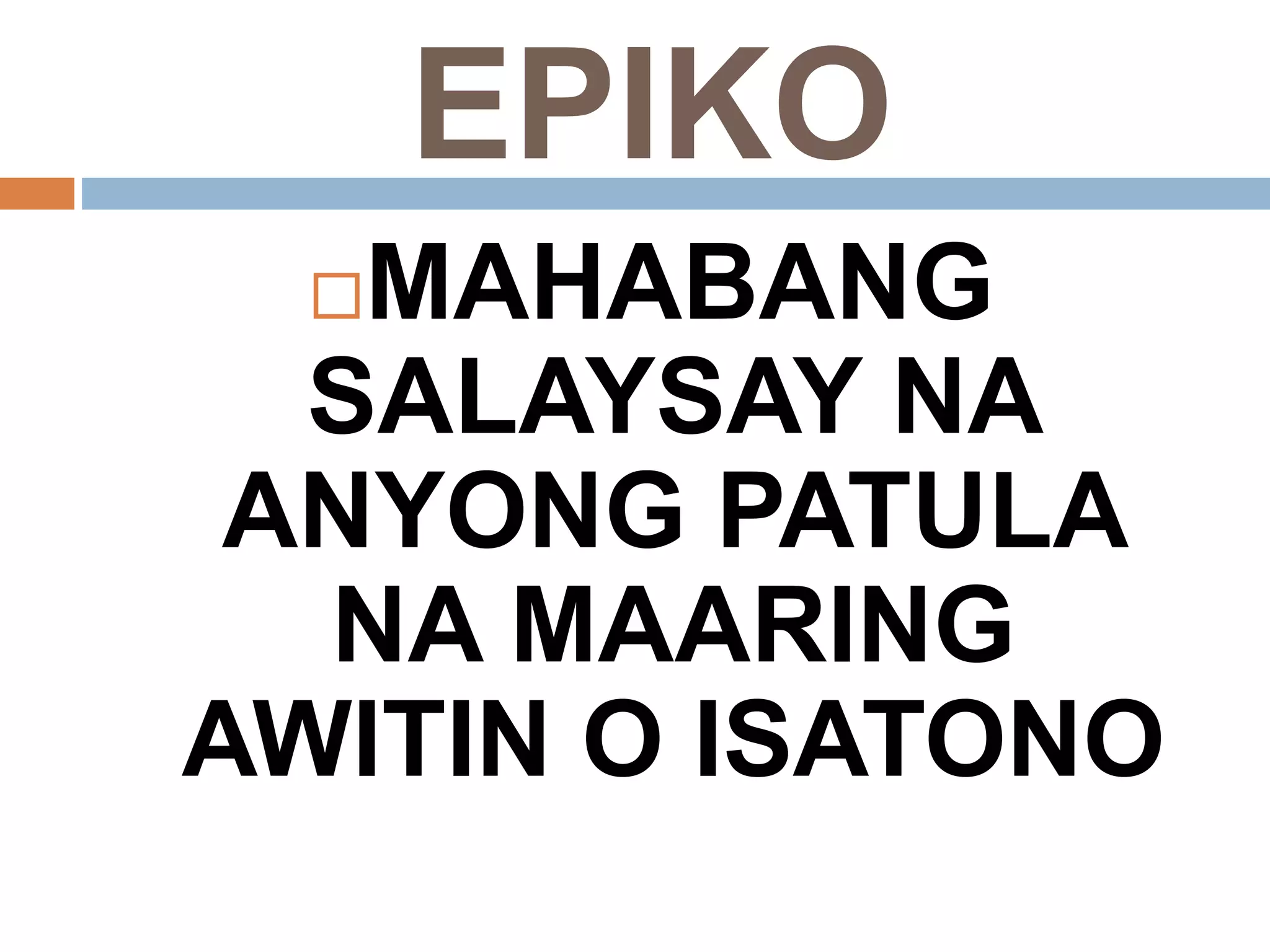 Epiko | PPTX