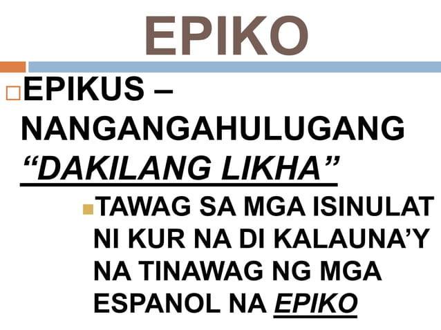 Epiko | PPTX