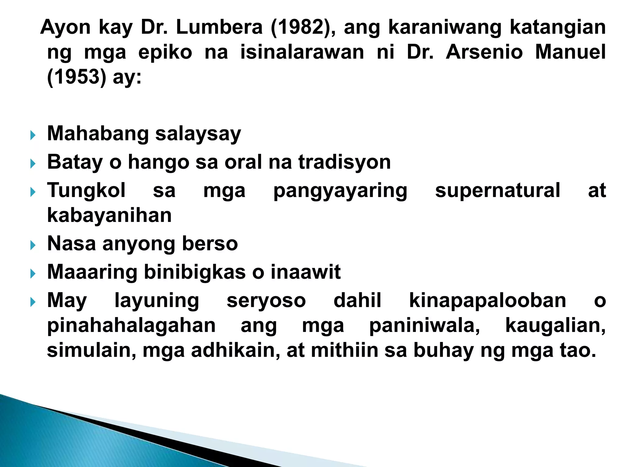 Kaligirang Pangkasaysayan ng Epiko | PPTX