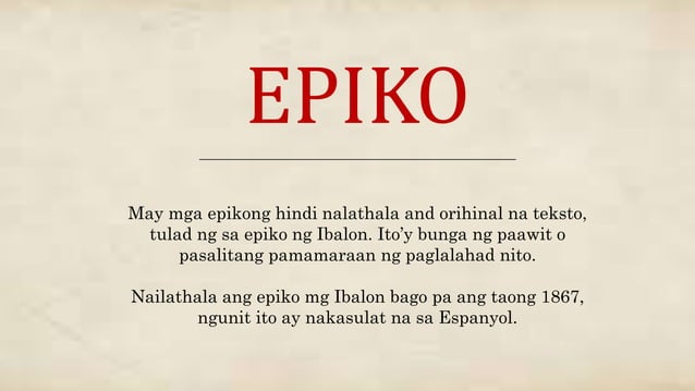 Epiko-ng-Ibalon-Maikling Kwento-Filipinoptx | PPTX