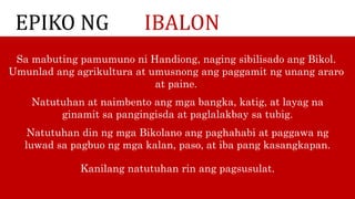 Epiko-ng-Ibalon-Maikling Kwento-Filipinoptx | PPTX