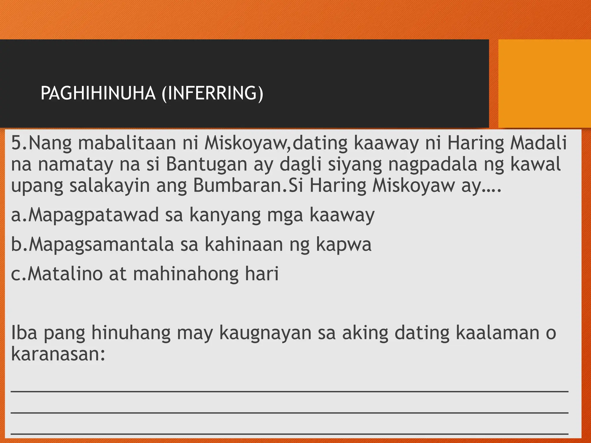 Epiko-ni-Bantugan at mga karagdagang gawain | PPTX