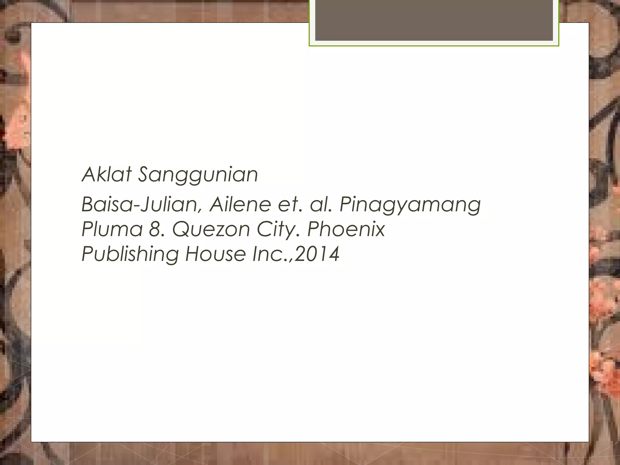Epiko at ang mga elemento nito | PPT