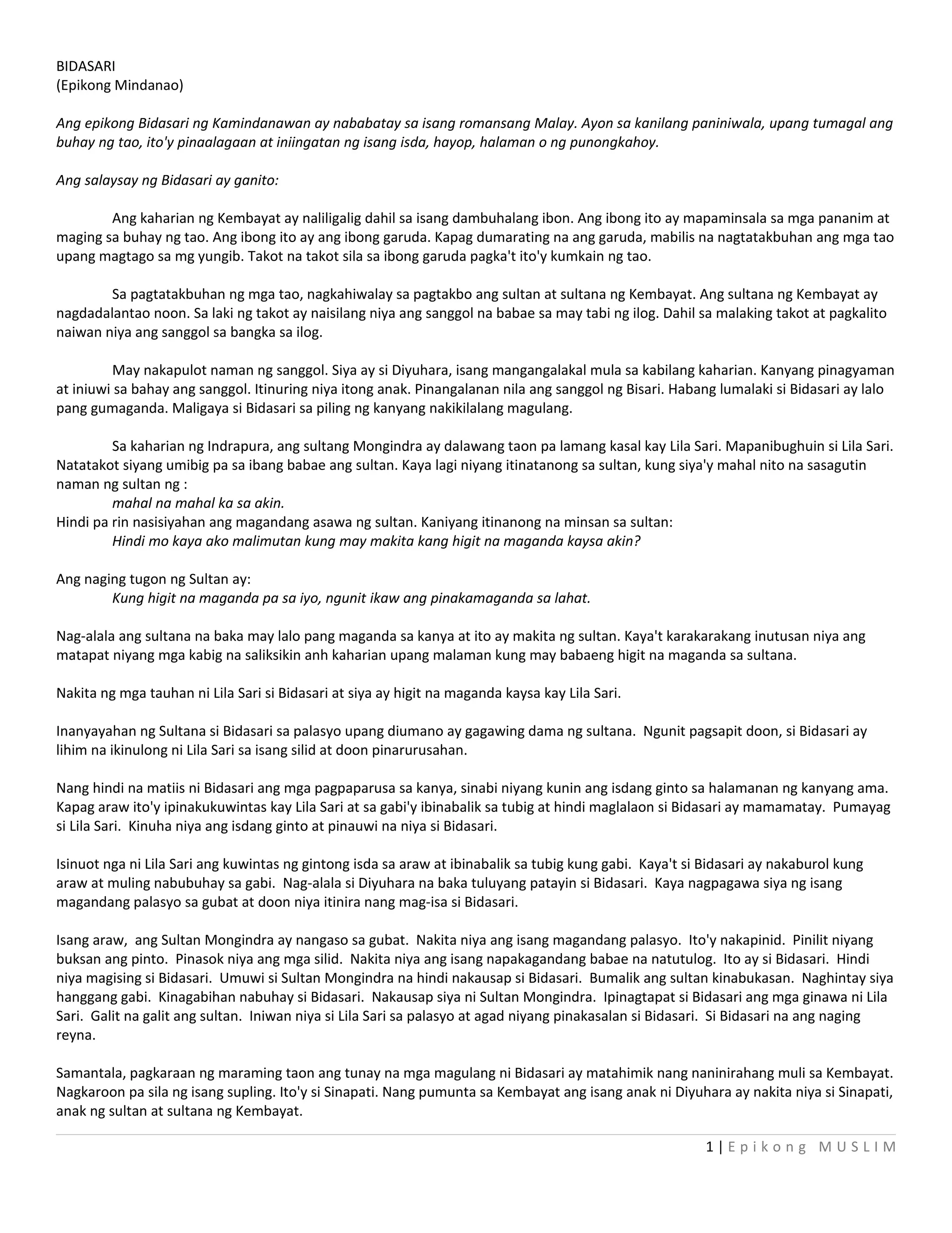 Epikong mindanao4 | DOC