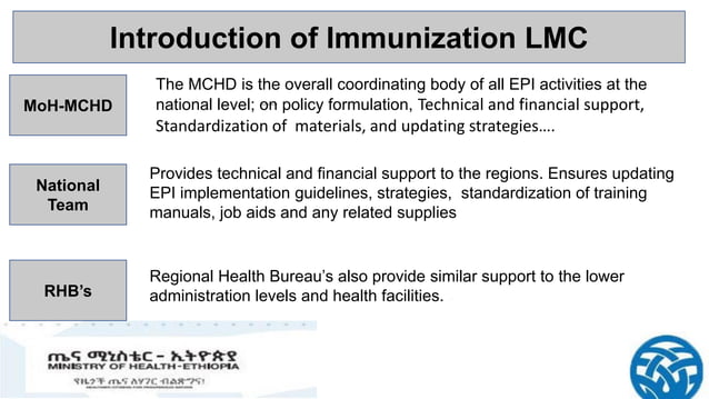 Expanded Immunization Program Leadership Coordination and Management in ...