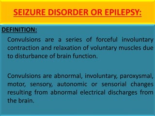 Epilepsy seizure | PPTX