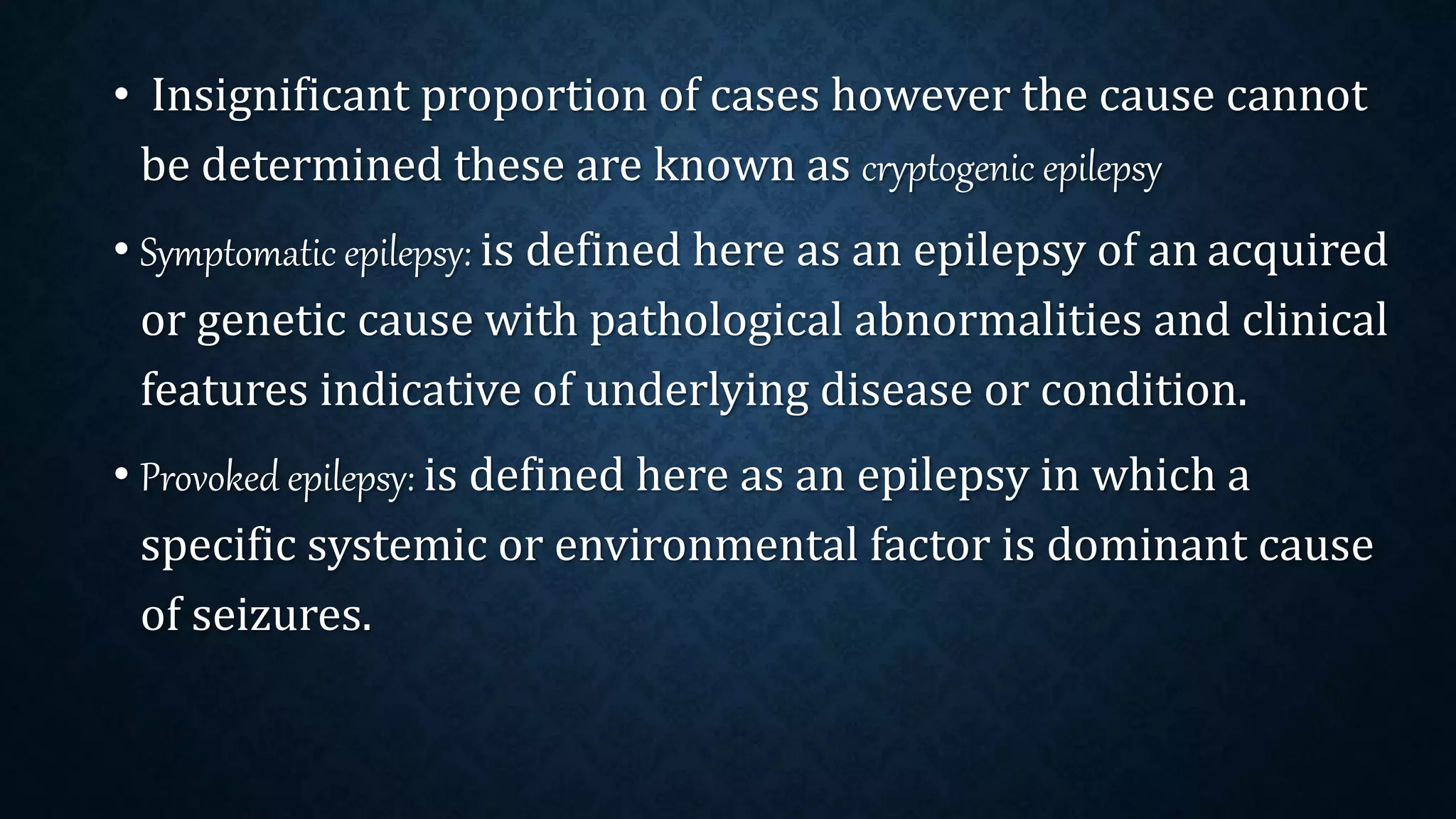'Epilepsy. pathophysiology' | PPTX