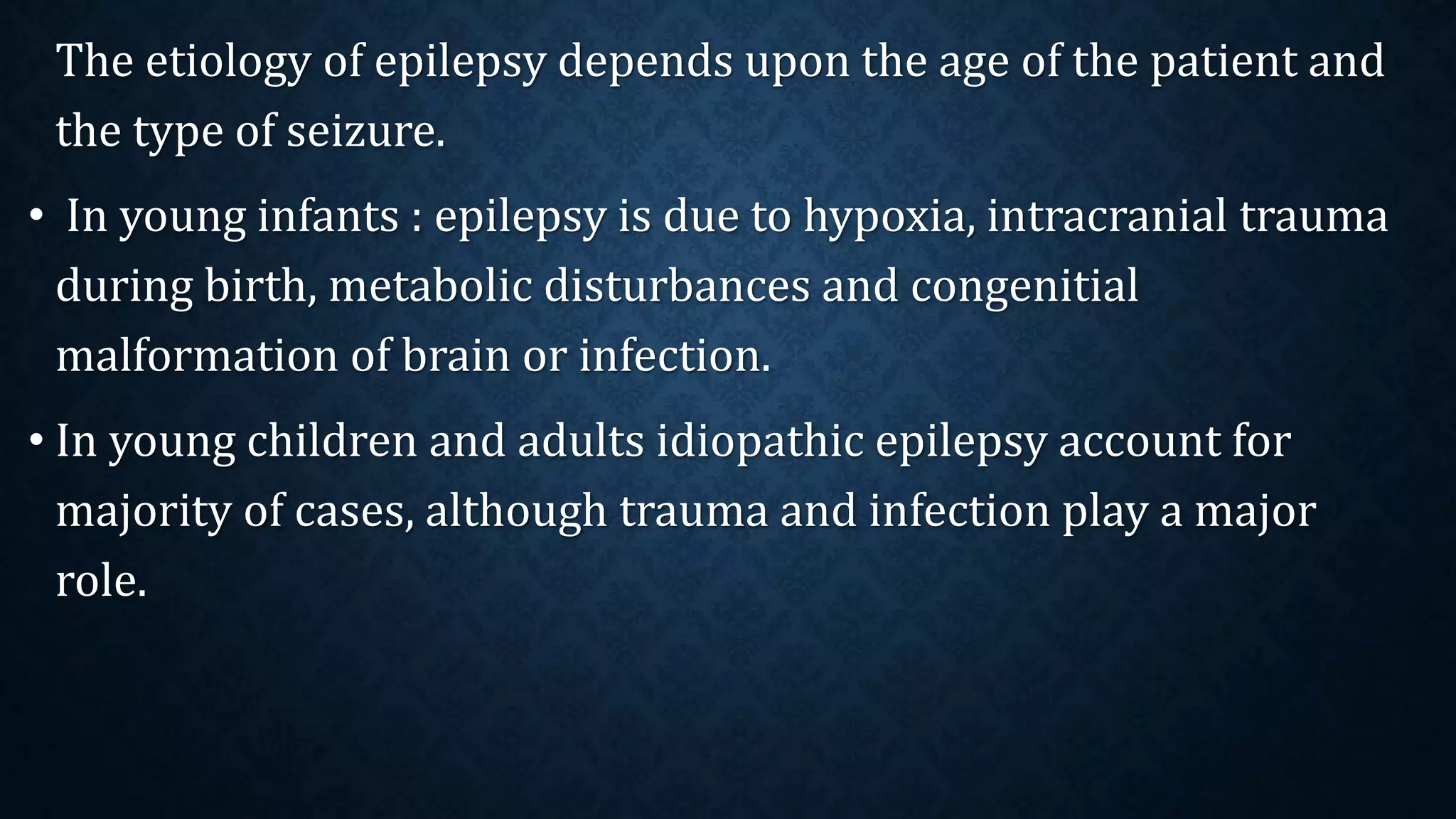 'Epilepsy. pathophysiology' | PPTX