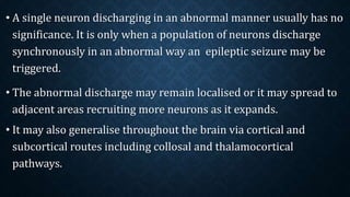 'Epilepsy. pathophysiology' | PPTX